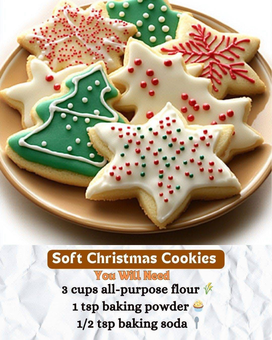 Soft Christmas cookies for the holidays - Tasty Family Recipes
